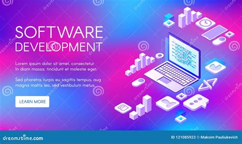 Digital Software Development Vector Illustration Stock Vector