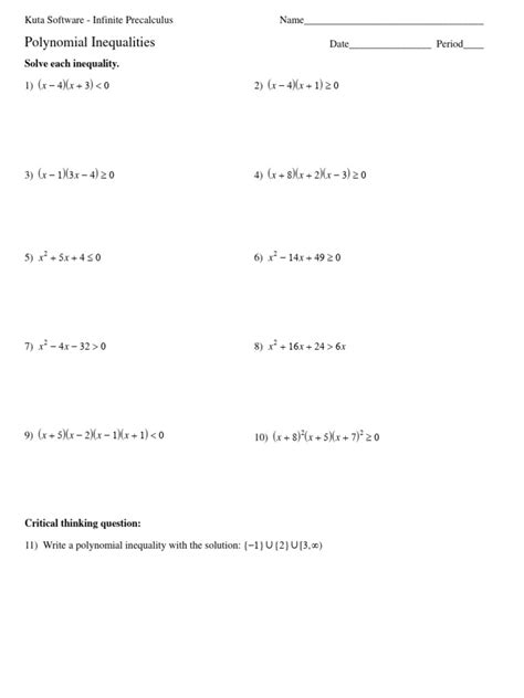 02 Polynomial Inequalities Pdf Computational Science Equations