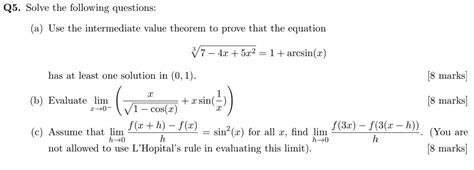 solved 5 solve the following questions a use the