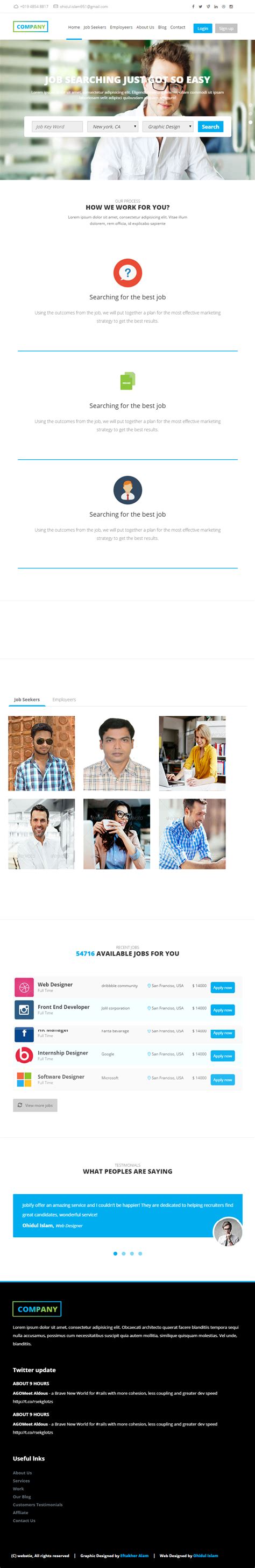 Jonaki Html And Bootstrap Job Board Template Bypeople