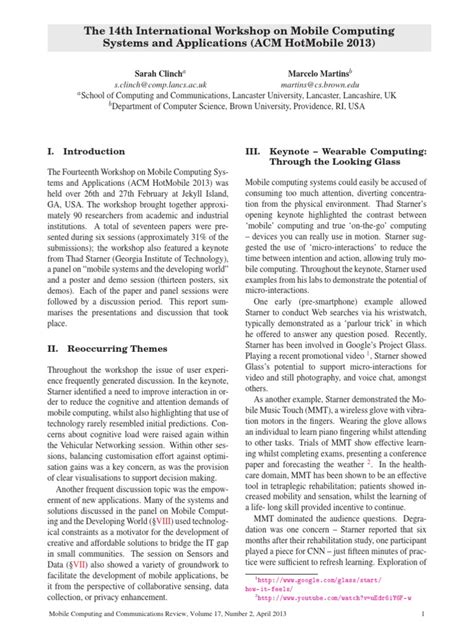 Workshop On Mobile Computing Systems And Applications Pdf Cloud Computing Mobile Phones