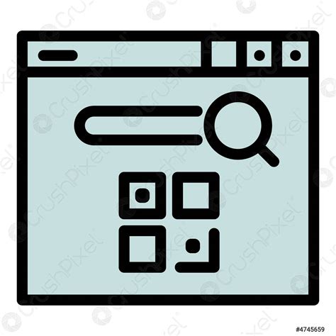 Web Qr Code Icon Outline Vector Mobile Scan Stock Vector Crushpixel