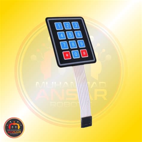 4×3 matrix 12 keys membrane switch keypad ma robotic