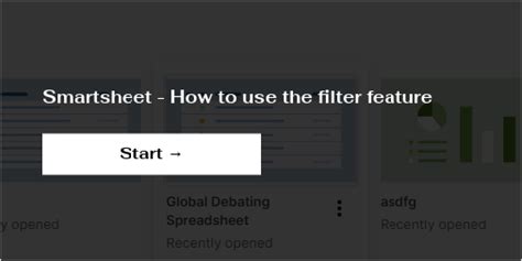 Smartsheet How To Use The Filter Feature