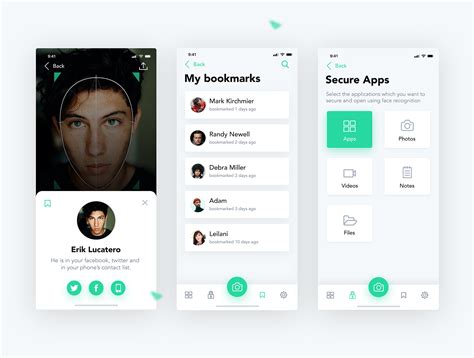 FREE Facial Recognition App PSD Sketch Behance