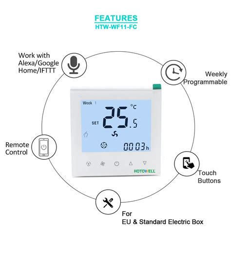 Hvac System Tuya Thermostat Weekly Programmable Thermostat With Modulating Valve Control Function