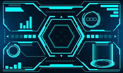 Premium Vector Hud Scifi Interface Screen View Blue Design Virtual Reality Futuristic
