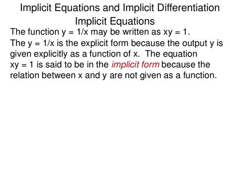 3 2 implicit equations and implicit differentiation