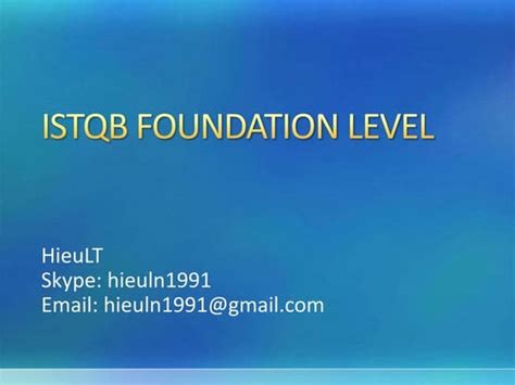 Istqb Foundation Certificate Pdf