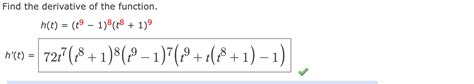 Solved Find The Derivative Of The Function Chegg Com