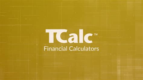 Tcalc Financial Calculators Youtube