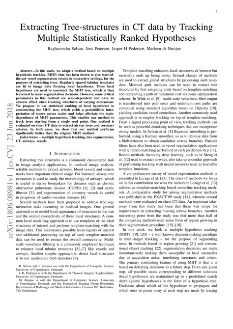 Pdf Extracting Tree Structures In Ct Data By Tracking Multiple Statistically Ranked Hypotheses