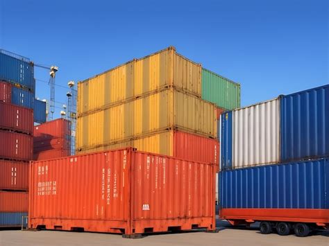 Premium Photo Cargo Container Shipping Concept