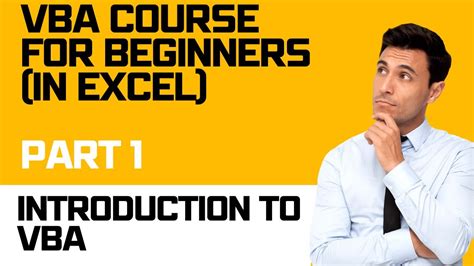 Vba Course In Excel Part 1 Introduction To Vba Youtube