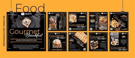 Delicious Food Instagram Posts Free Psd