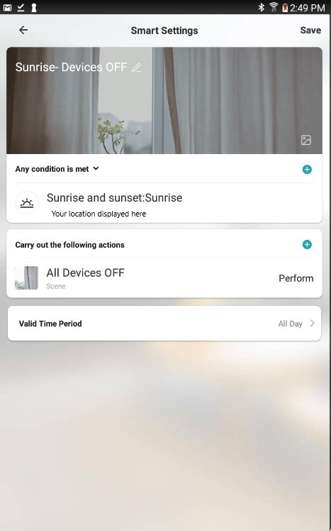 How To Create An Automation That Turns Device S On Off With Sunrise And Sunset Ce Smart Home