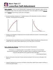 Understanding Long Run Self Adjustment In Economics Course Hero