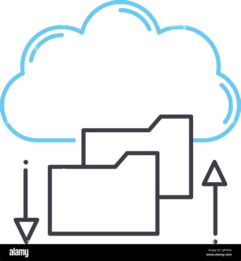 Data Backup Line Icon Outline Symbol Vector Illustration Concept