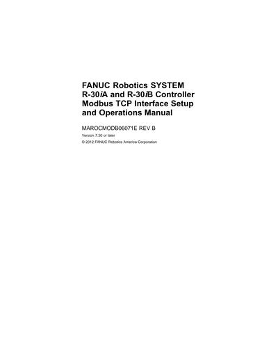Fanuc Robotics System R 30ia Andr 30ib Controller Modbus Tcp Interface