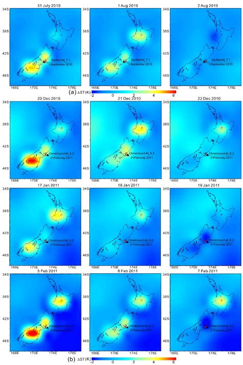 A Spatial Distribution Of Surface Temperature Increment St From 31