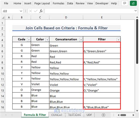Concatenate Multiple Cells Based On Criteria In Excel Methods