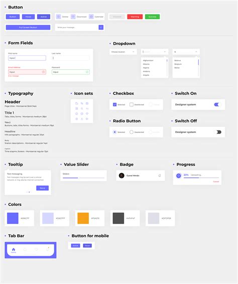UI Kit UI Elements On Behance