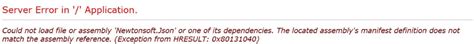 Could Not Load File Or Assembly Newtonsoft Json Top 3 Fixes