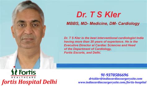 India Cardiac Surgery Site Dr T S Kler Cardiologist Surgeon Delhi