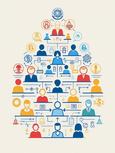 A Network Of People Connected By Lines Symbolizing Teamwork Communication Collaboration Par