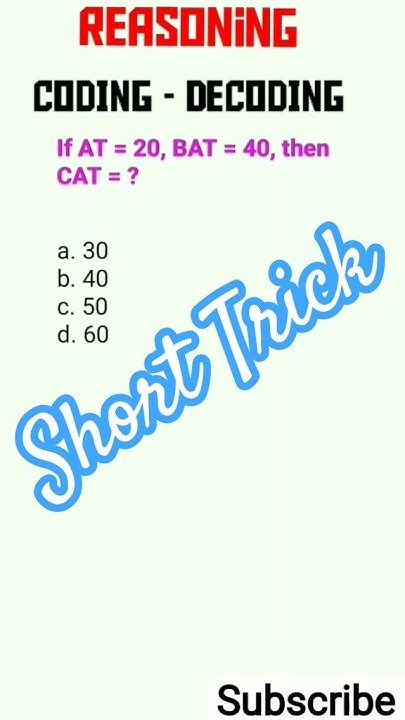 Reasoning Coding Decoding Railway Exam Codingdecodingtricks Reasoning