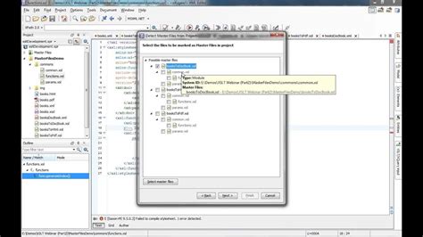 Xslt Development With Oxygen Webinar Part 2 Master Files Modules And Refactoring Youtube