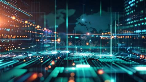 Abstract Digital Technology Background With World Map And Binary Code