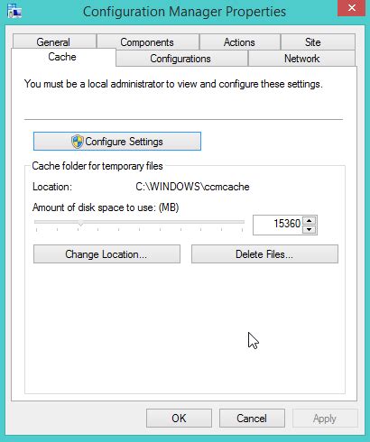 IT Immensa SCCM 2012 Change Client Cache Size