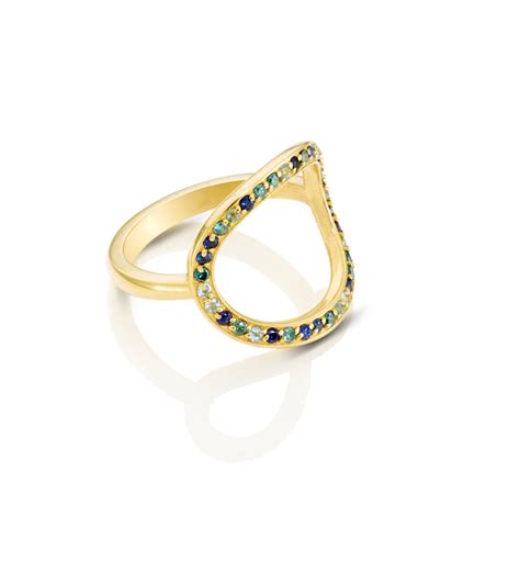 Mixed Blue Circle Ring Tara Hirshberg Jewelry