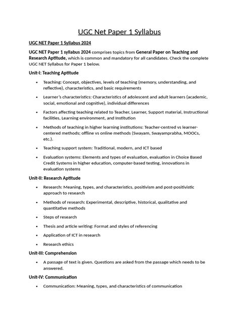 Ugc Net Paper 1 Syllabus Pdf Educational Technology Argument