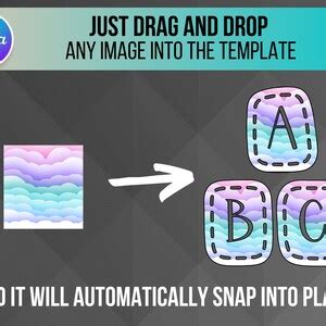 Canva Frame Alphabet Editable Template Canva Frame Stitch Letters Font Fill Your Own Drag