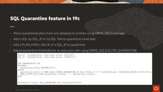 Oracle DB 19c SQL Tuning Using SPM PPT