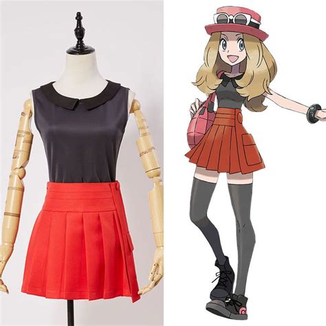Pokemon Xy Before Kalos Quest Serena Default Outfit Cosplay Costume