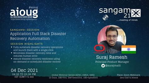 All India Oracle Users Group Aioug On Linkedin Sangam21 Aioug Oracleace