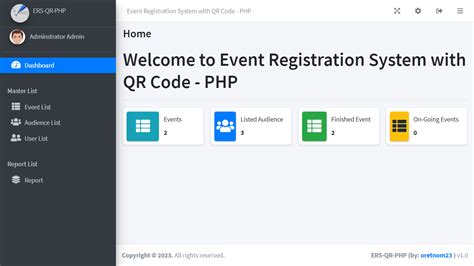 Event Registration System With Qr Code Free Source Code In Php My Sql