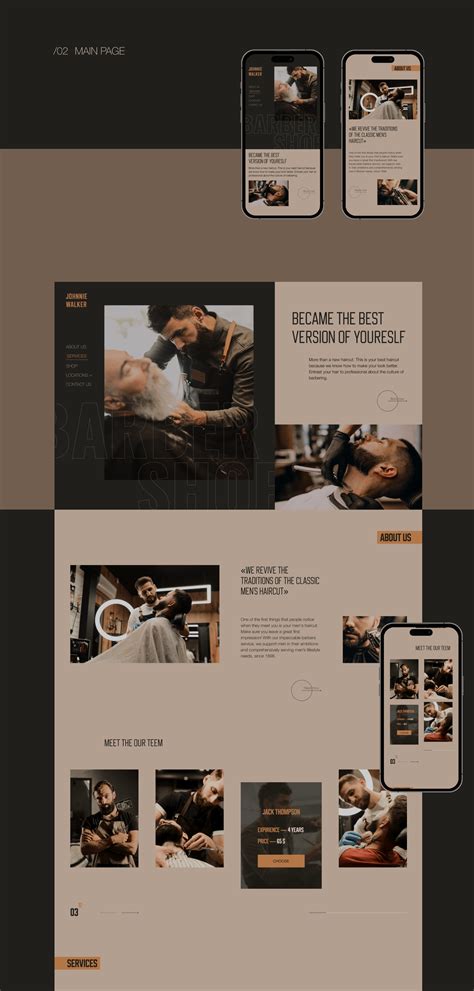 ui ux concept design barbershop behance