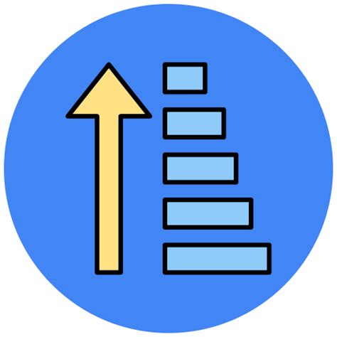 Sort Ascending Generic Outline Color Icon