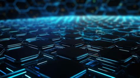 premium ai image 3d rendering of abstract technology background with hexagons and glowing
