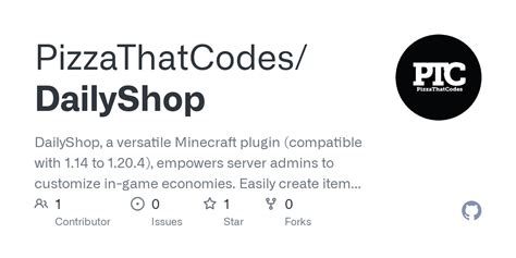 GitHub PizzaThatCodes DailyShop DailyShop A Versatile Minecraft Plugin Compatible With