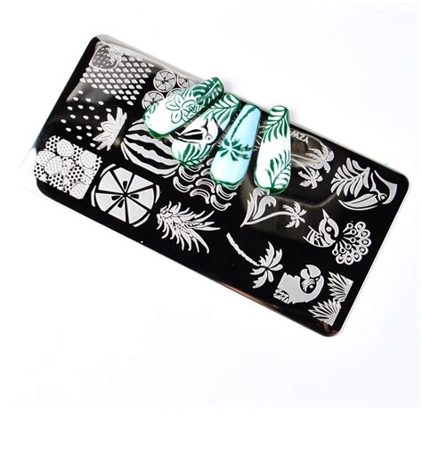 Badu Bg 1pc Плочи за щамповане на нокти Картини на линии Картини за нокти Плоча за дизайн от