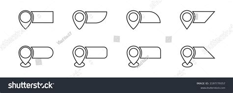 Location Pointers Vector Set Black Pin Stock Vector Royalty Free Shutterstock