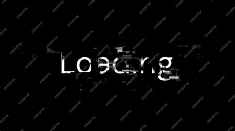 Premium Photo 3d Rendering Loading Text With Screen Effects Of Technological Glitches