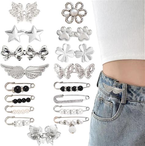 8 Sets Adjustable Star Button Pant Waist Tightener