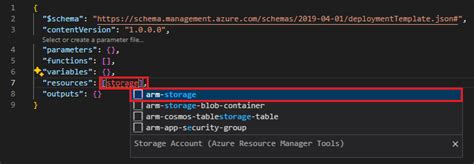 Create Template Visual Studio Code Azure Resource Manager
