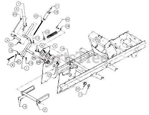 Cub Cadet 2135 136 214f100 Cub Cadet Garden Tractor Sn 326006 And Above Implement Lift